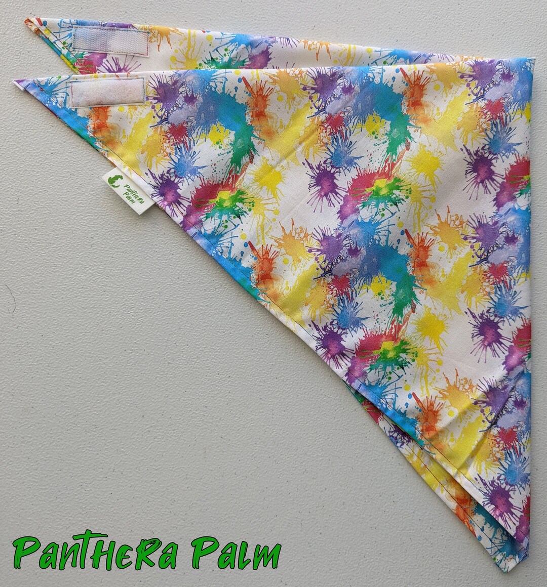 Custom Rainbow Paint Splatter Fursuit Bandana - Etsy
