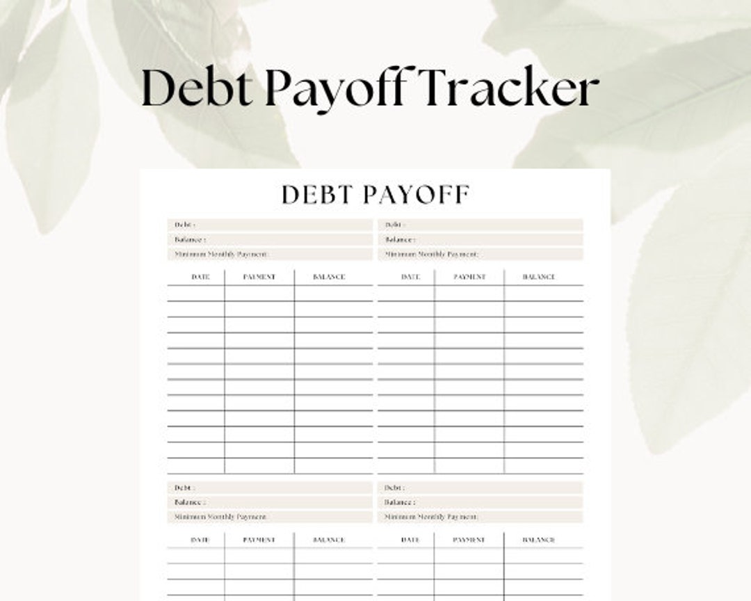 Debt Payoff Tracker Tracker | Debt Snowball | Digital Planner ...
