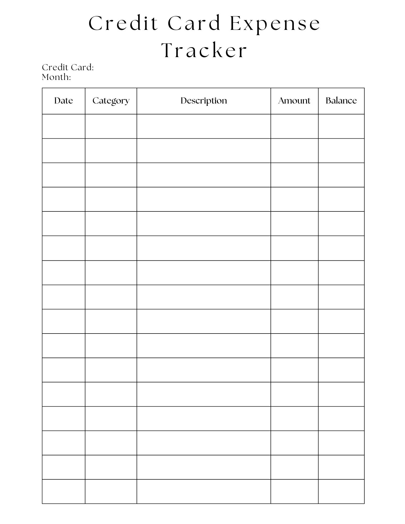 Credit Card Expense Tracker | Spending Tracker | Digital Planner ...