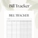 Bill Tracker | Finance Tracker | Budget | Digital Planner | Printable ...