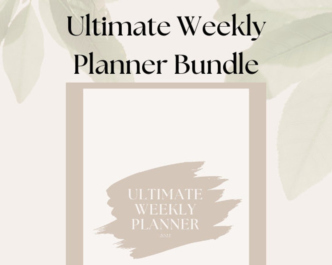 Weekly Planner Bundle | Daily Planner | Health Productivity Bundle ...