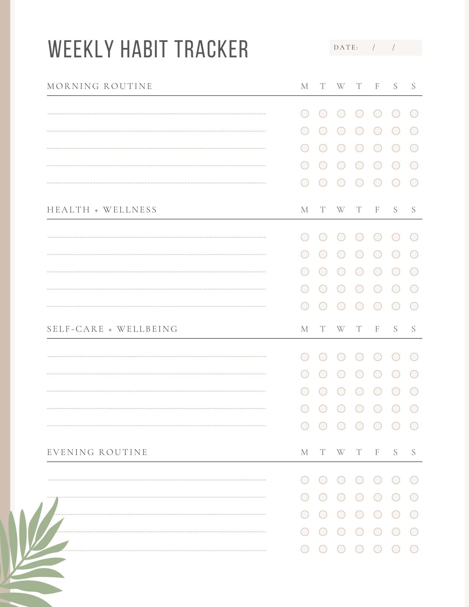 Weekly Habit Tracker | Productivity Journal | Digital Planner ...