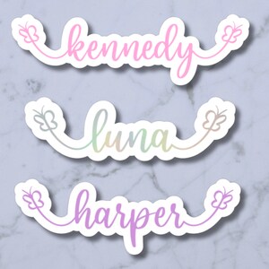 Custom Butterfly Name Decal: Permanent Vinyl Sticker for Cute ...