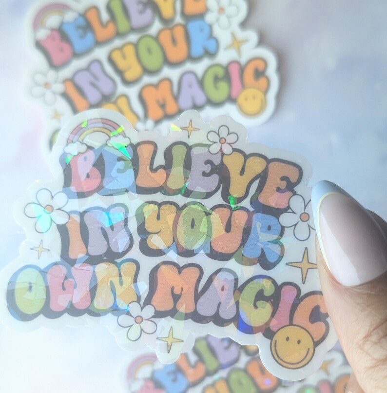 Believe in Your Own Magic Sticker Retro Aesthetic - Etsy