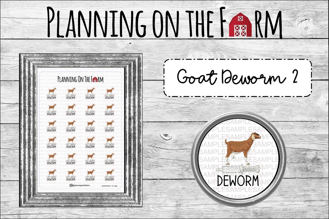 Goat Deworm Planner Sticker STYLE 2 Planning on the Farm Farming and ...