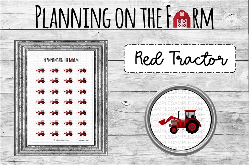 Red Tractor Planner Sticker Planning on the Farm Farming and Homestead ...
