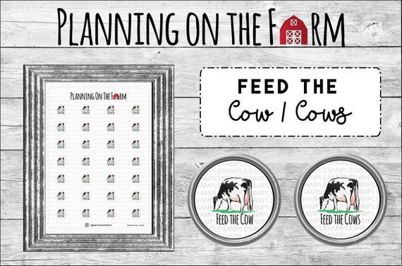 Feed the Cow Cows Farm Planner Stickers Farming Homestead | Etsy