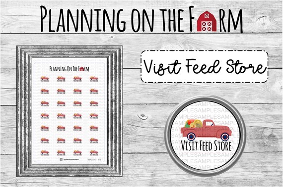 Visit Feed Store Truck Shopping Planner Stickers Farming | Etsy