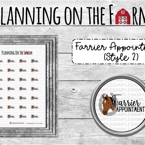 Farrier Appointment Horse Planner Stickers Equestrian - Etsy