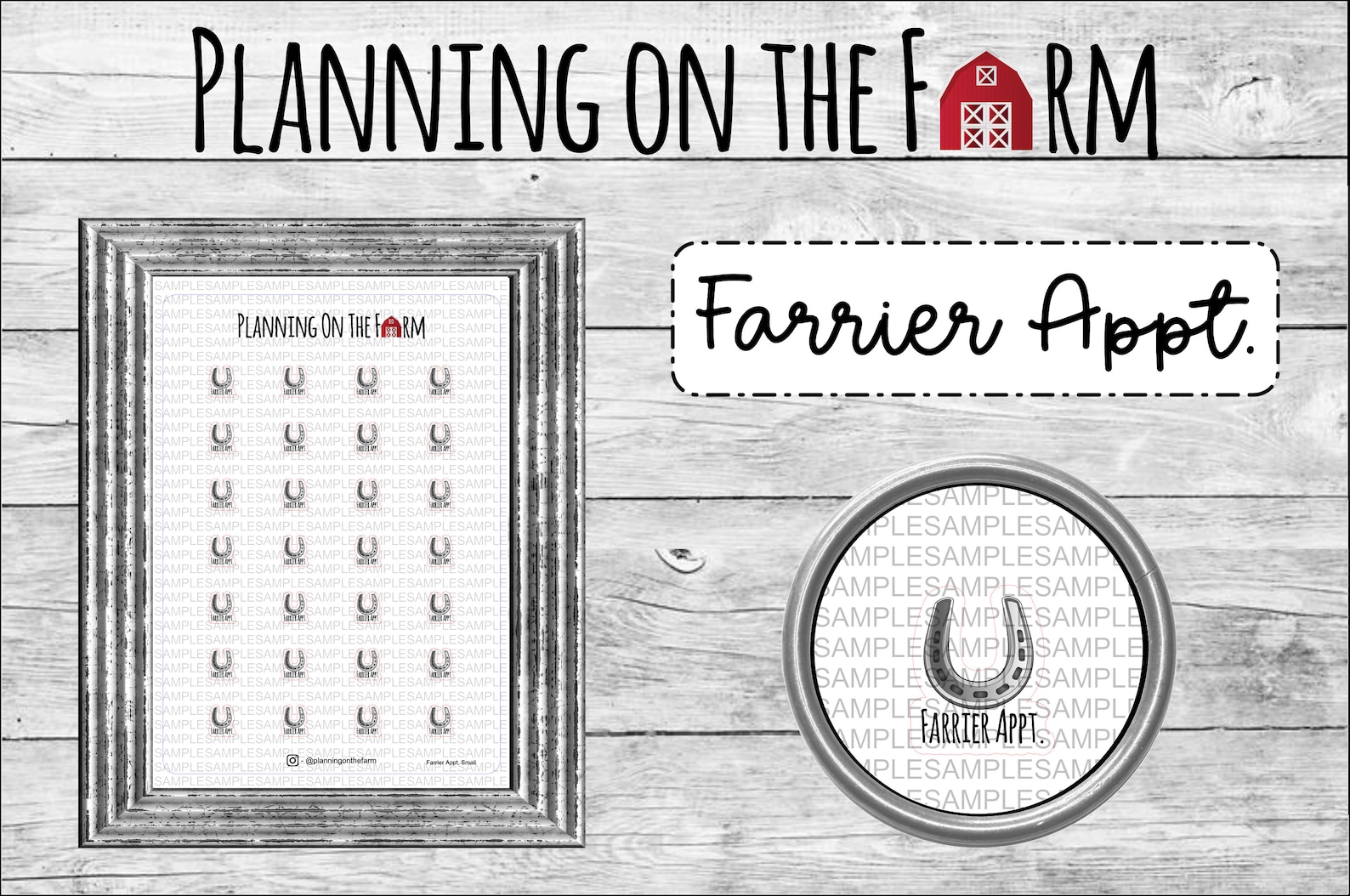 Farrier Appointment Horse Planner Stickers | Equestrian Farming ...