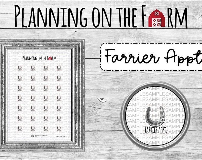 Farrier Appointment Horse Planner Stickers Equestrian - Etsy