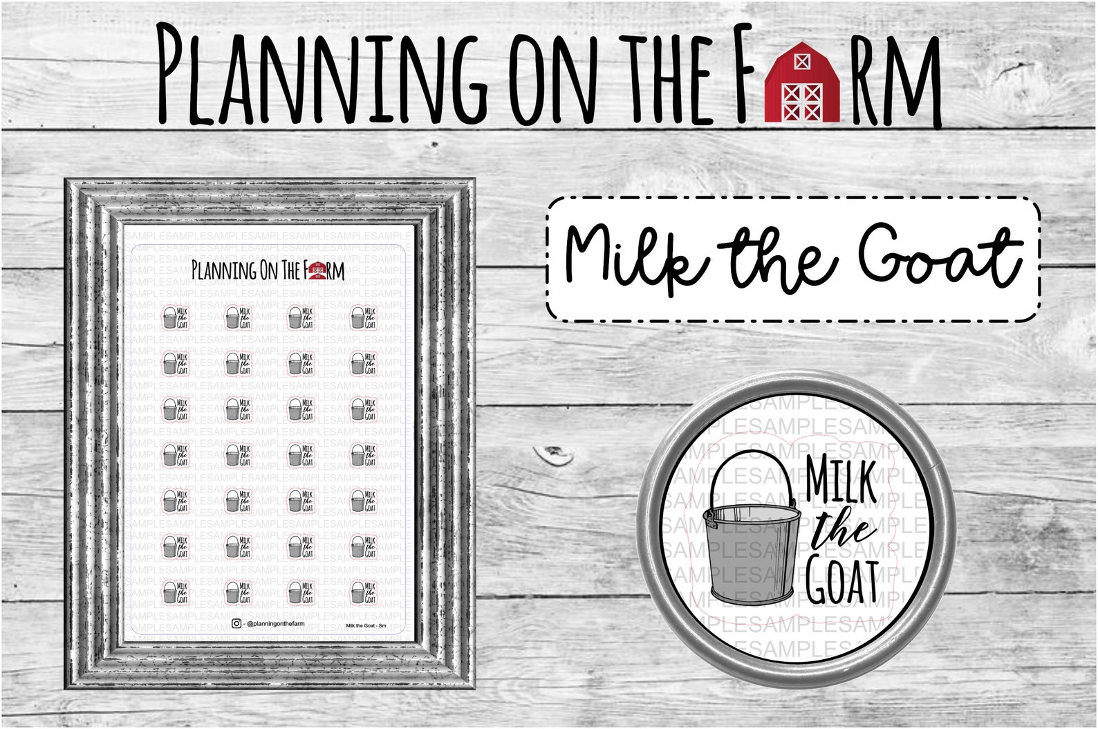 Milk the Goat Goats Farm Planner Stickers Farming Homestead - Etsy