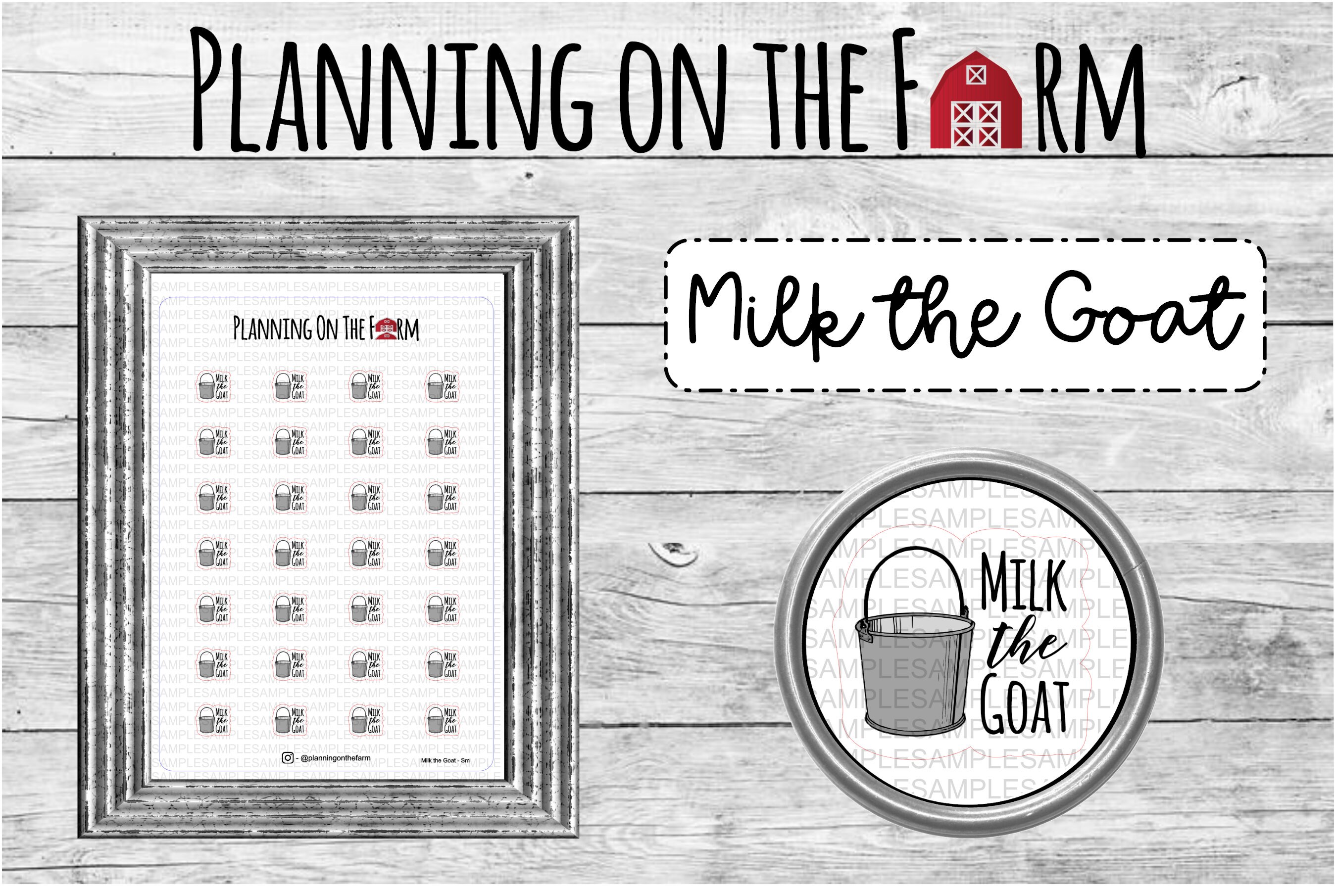 Milk the Goat Goats Farm Planner Stickers Farming Homestead - Etsy