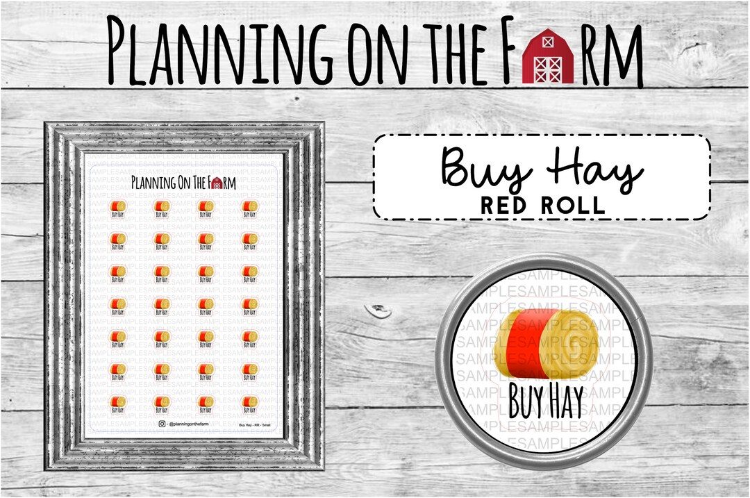 Buy Hay Red Roll Planner Stickers Farming Homesteading - Etsy