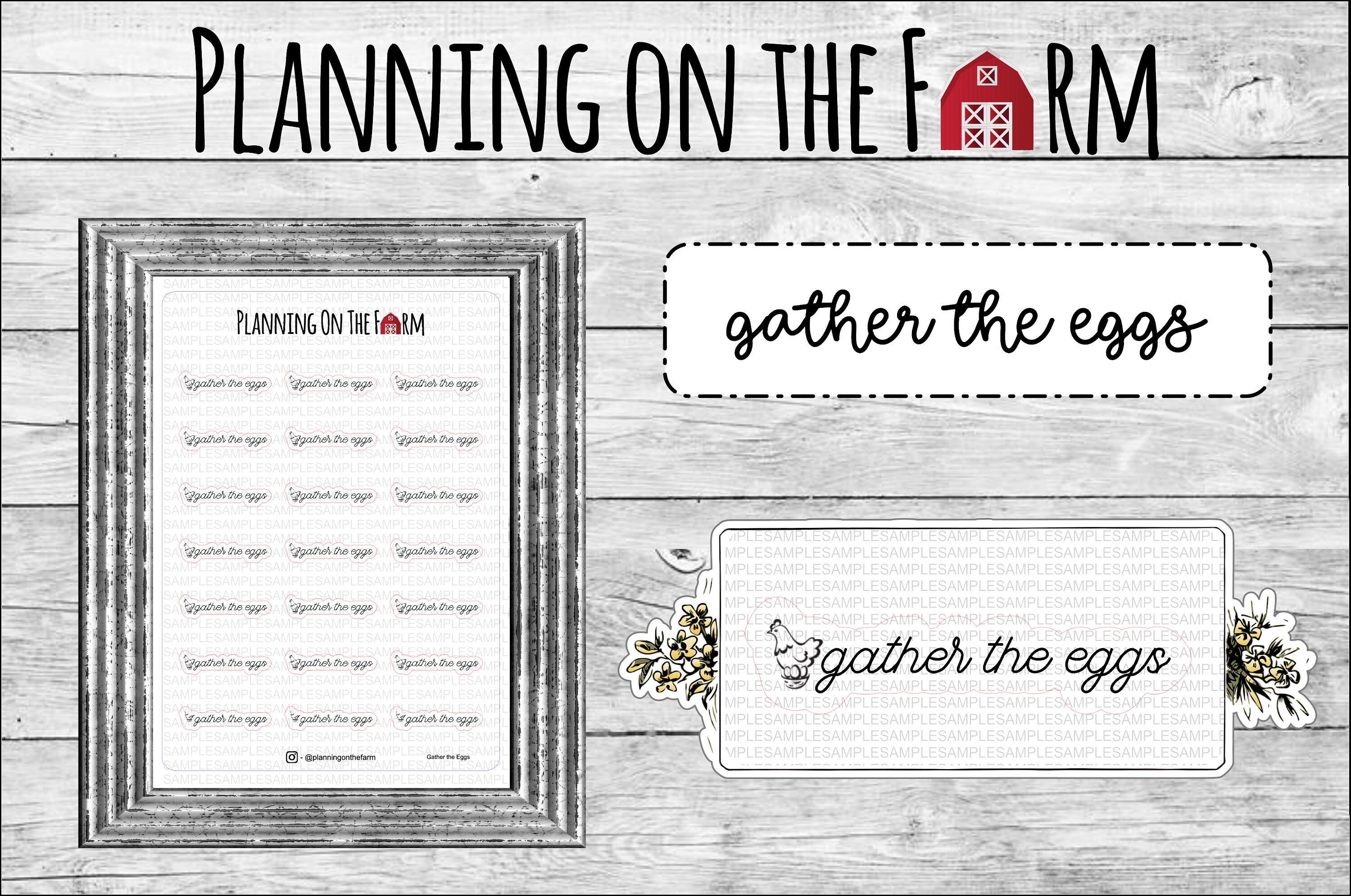 Gather the Eggs Minimal Planner Sticker Planning on the Farm Farming ...
