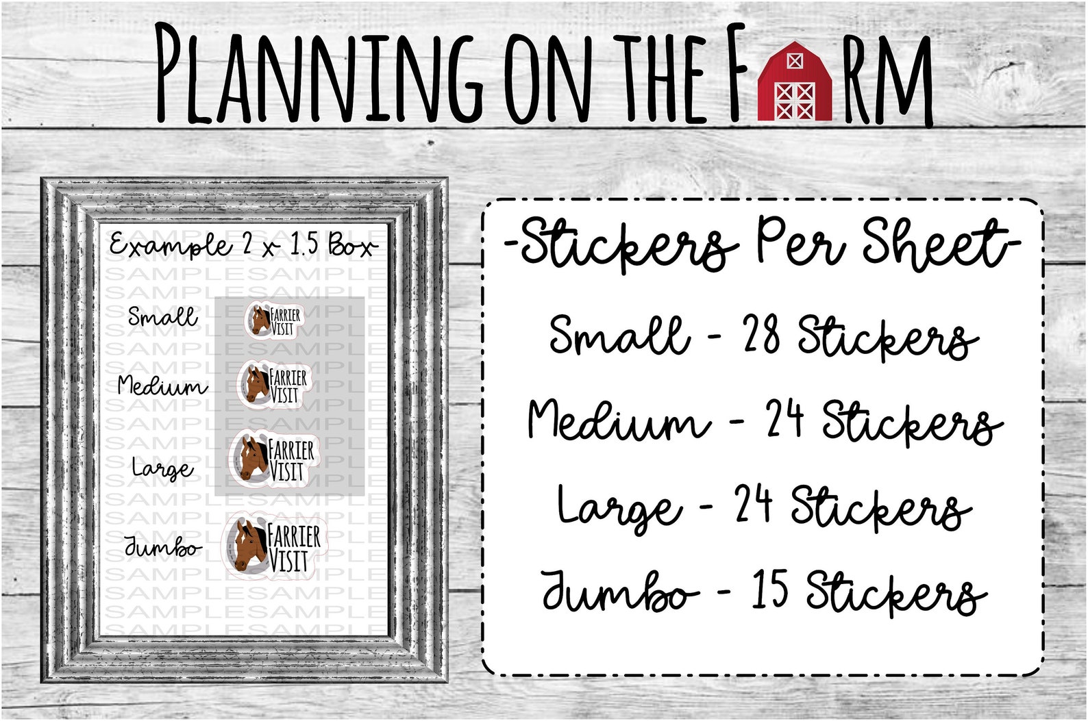 Farrier Visit Appointment Horse Planner Stickers Reminder - Etsy