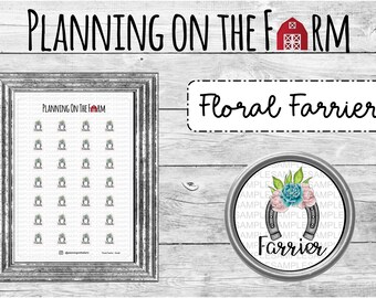 Farrier Appointment Horse Planner Stickers Equestrian Farming Homestead ...