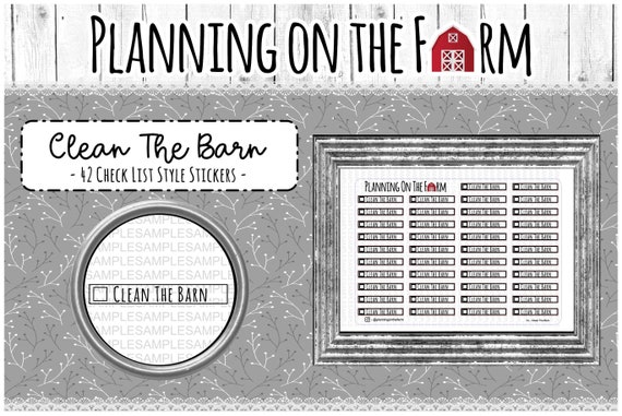 Clean the Barn Farm Chore Checklist Planner Stickers - Etsy