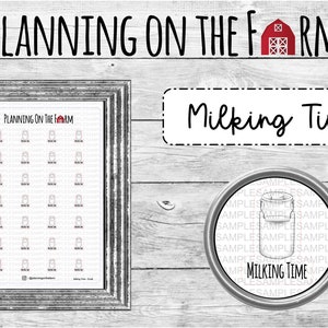 Milking Time Milk the Animals Farm Chores Planner - Etsy