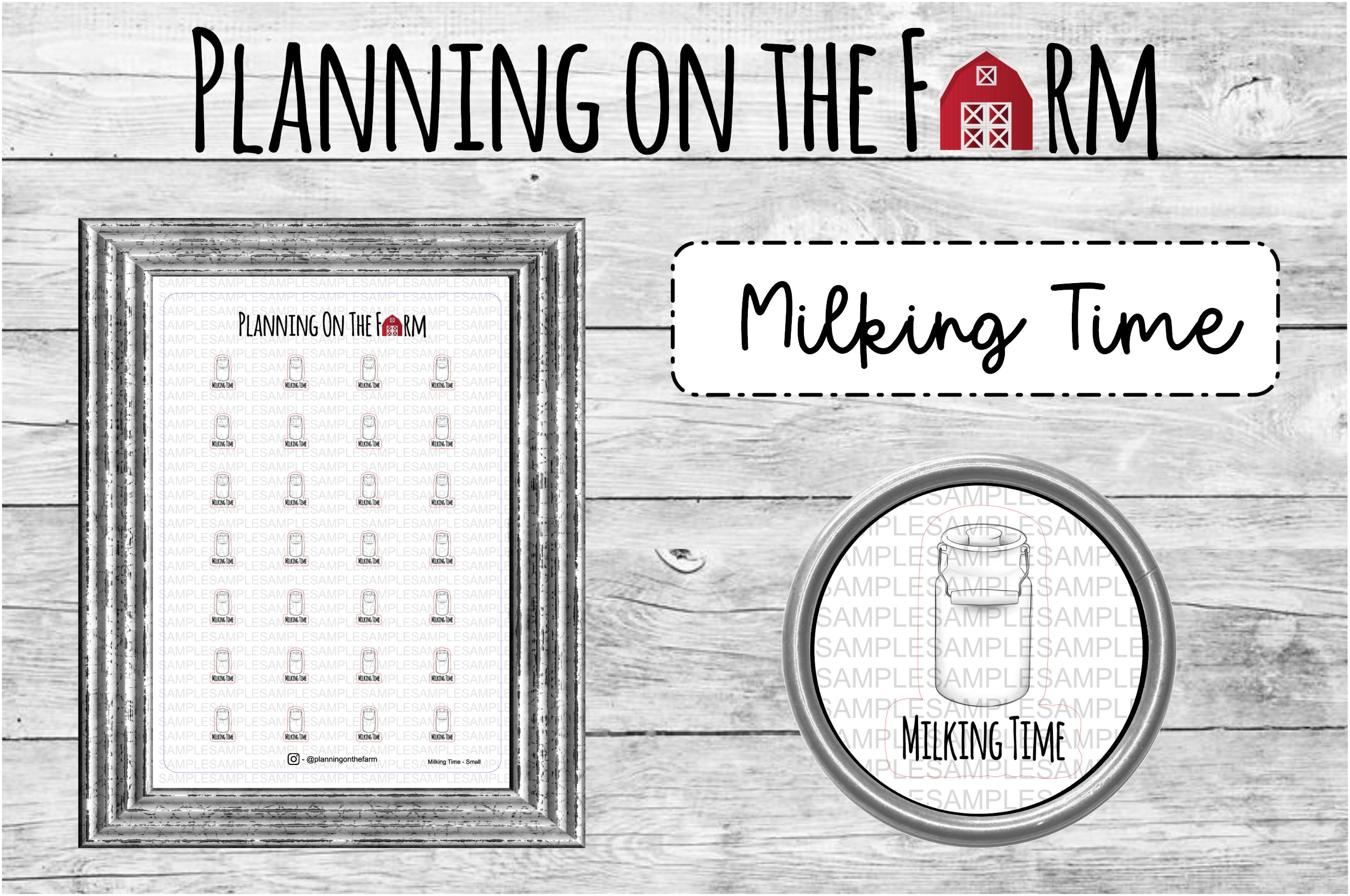 Milking Time Milk the Animals Farm Chores Planner - Etsy