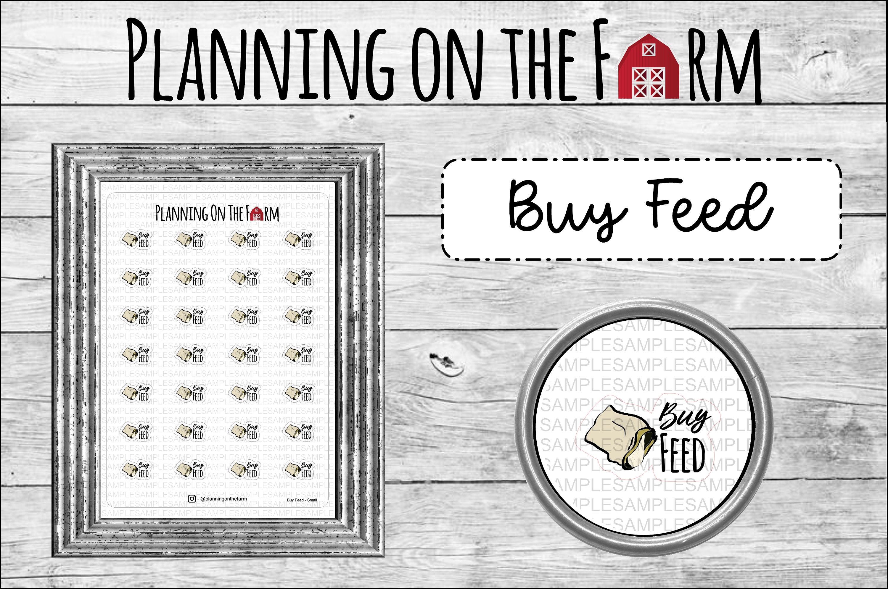 Farm Planner Stickers | Buy Feed Reminder, Animal Care - Etsy