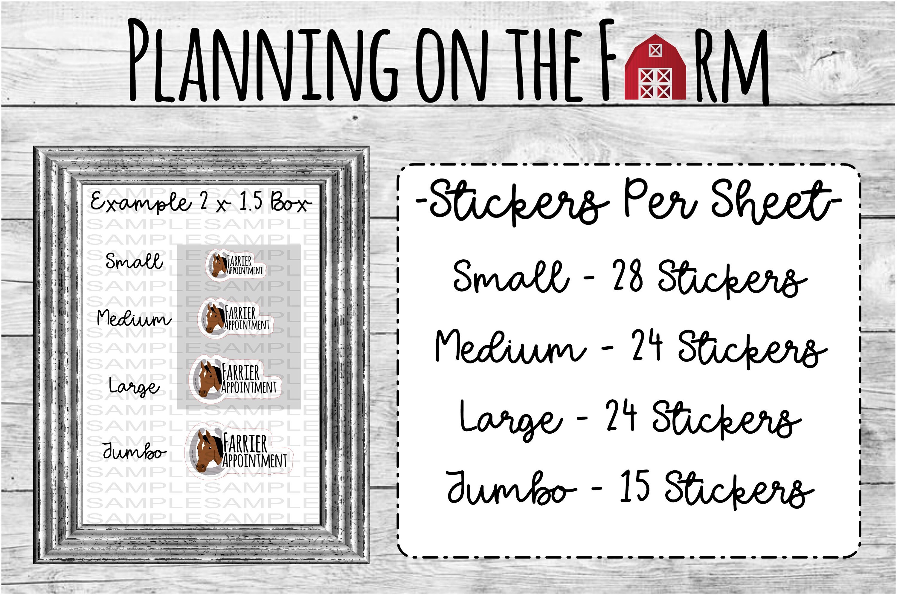 Farrier Visit Appointment Horse Planner Stickers Reminder - Etsy