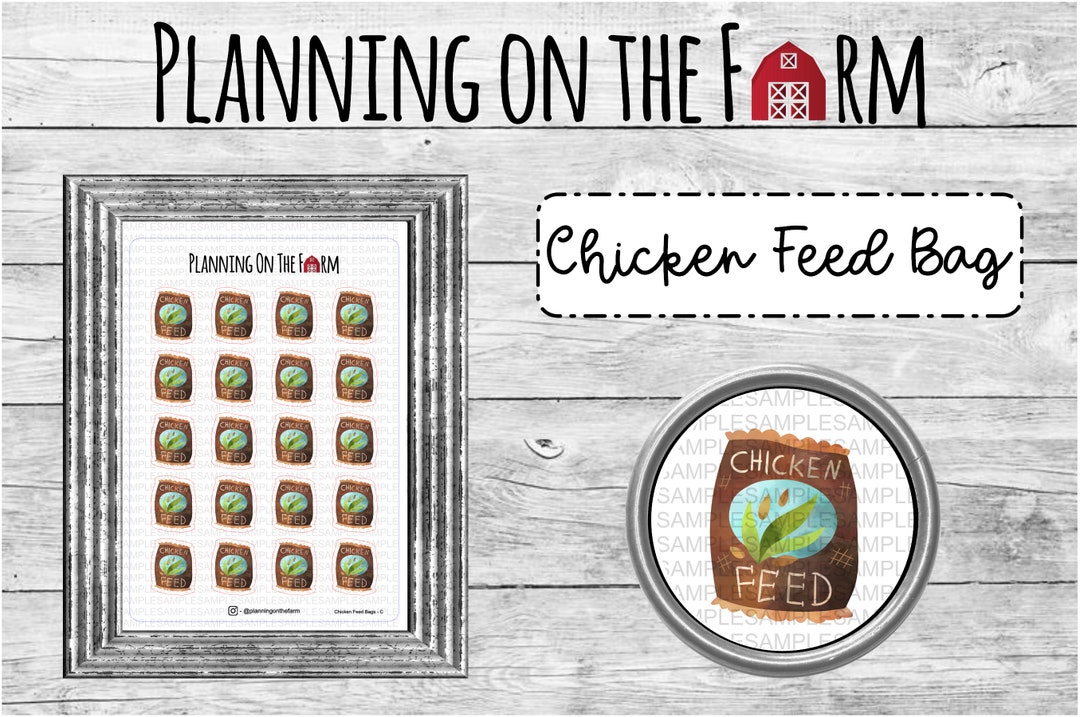 Chicken Feed Bag Planner Stickers | Farm Farming Homesteading Country ...