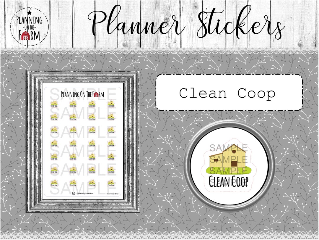 Clean Coop | Chicken Coop | Farm Planner Stickers | Farming Homestead ...