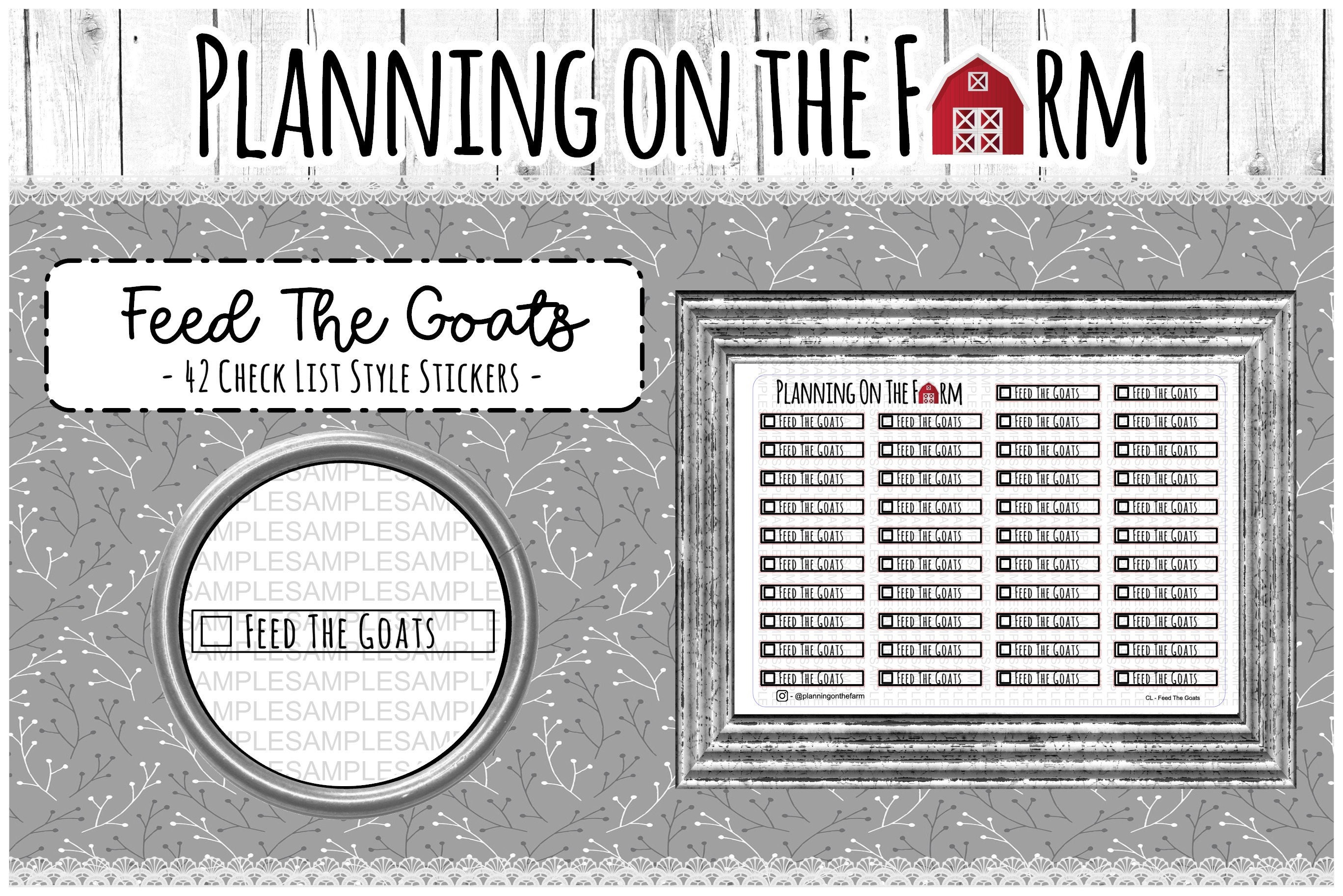 Feed the Goats | Farm Chore Checklist Planner Stickers | Animal Care ...