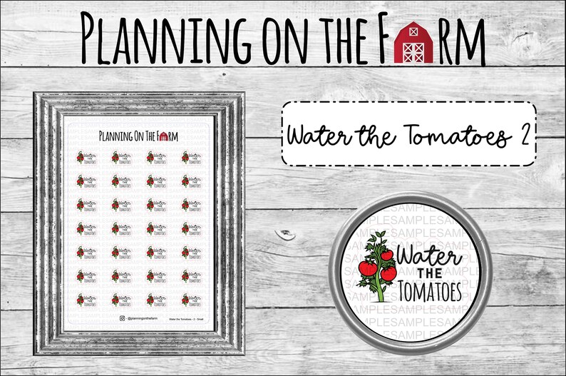 Water the Tomatoes Gardening Garden Planner Stickers - Etsy