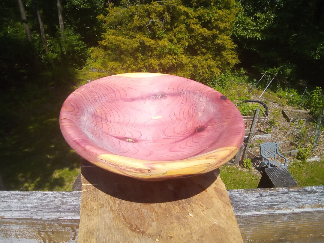 Red Cedar Bowl With Natural Edge Features - Etsy