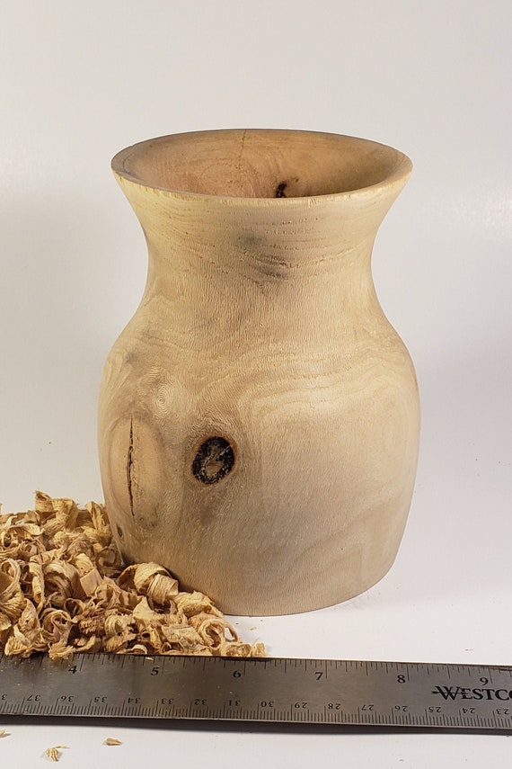 Hand Turned Sycamore Vase Perfect for a Dry Flower | Etsy