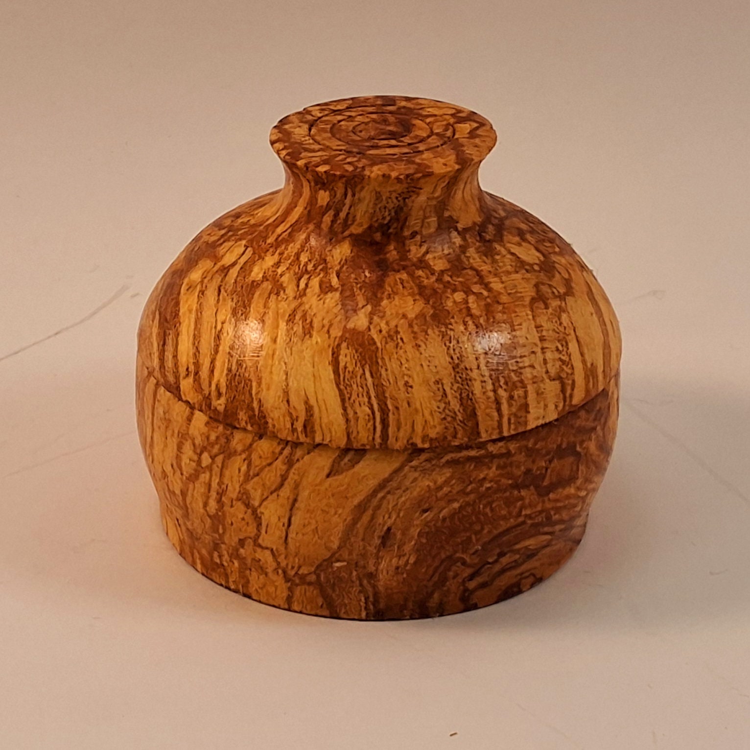 Spalted Maple Covered Box, Wood Turned, Trinket Box, Jewlery Box ...