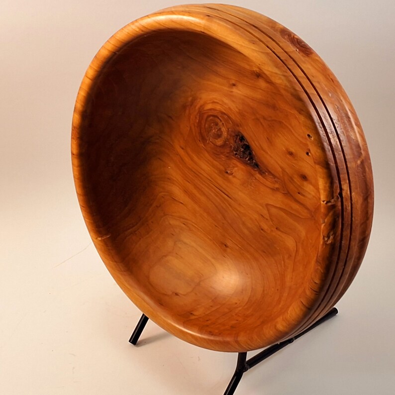 Hand Turned Spalted Apple Wood Bowl, Food Safe, Wood Serving Dish ...