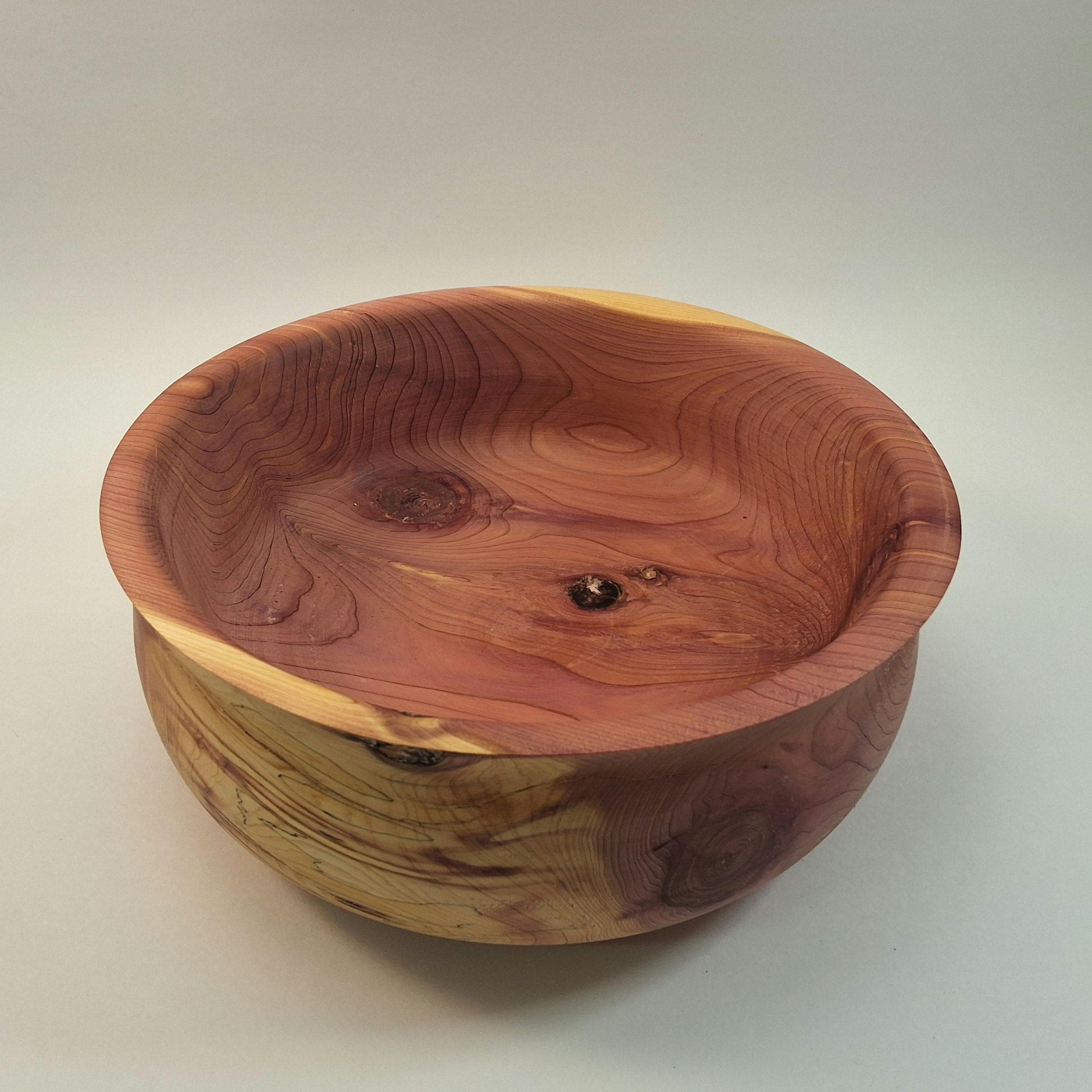 Red Cedar Wood Bowl: Natural Edge, Hand-turned, Food Safe - Etsy