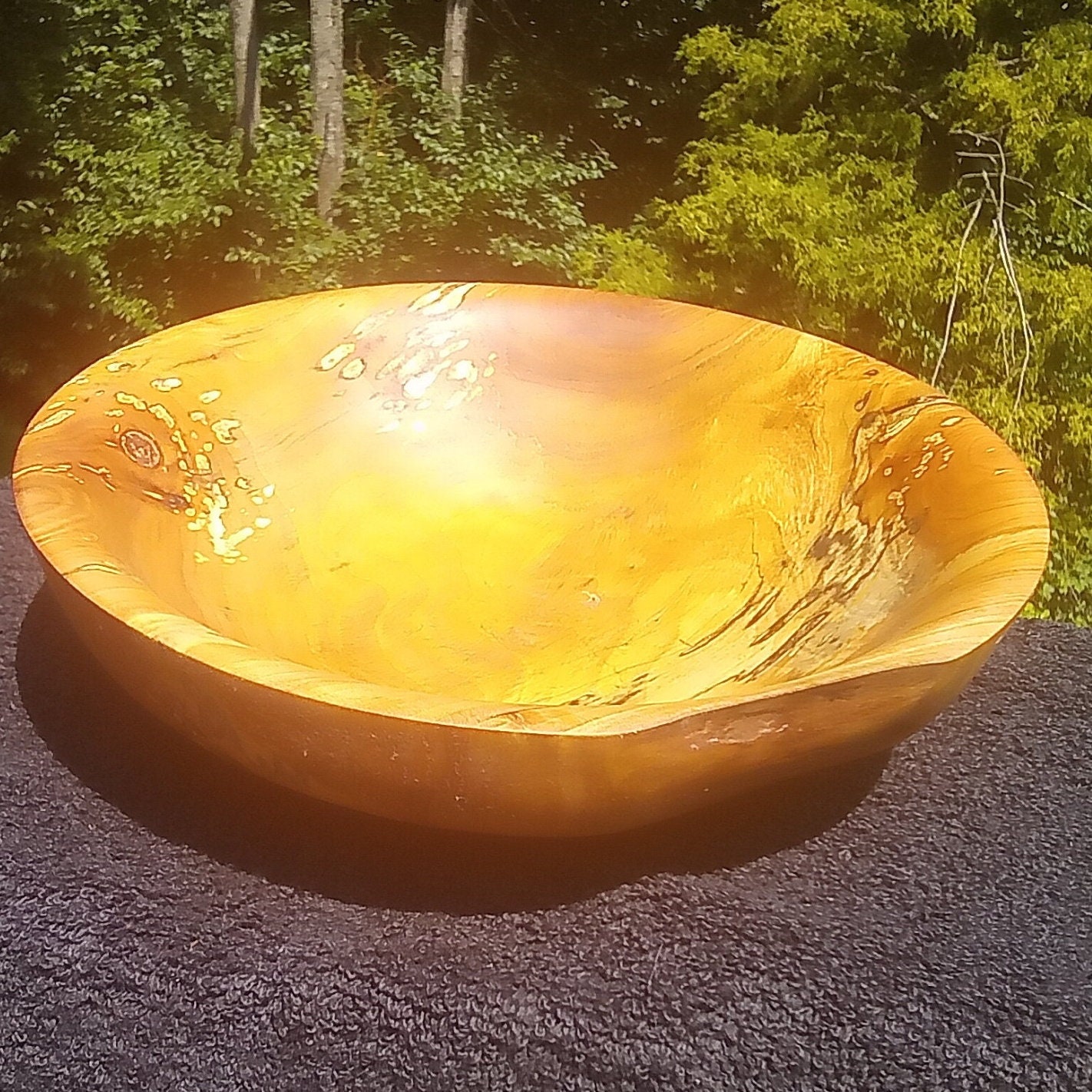 Hand Turned Spalted Apple Wood Bowl: Rustic Kitchen Decor - Etsy