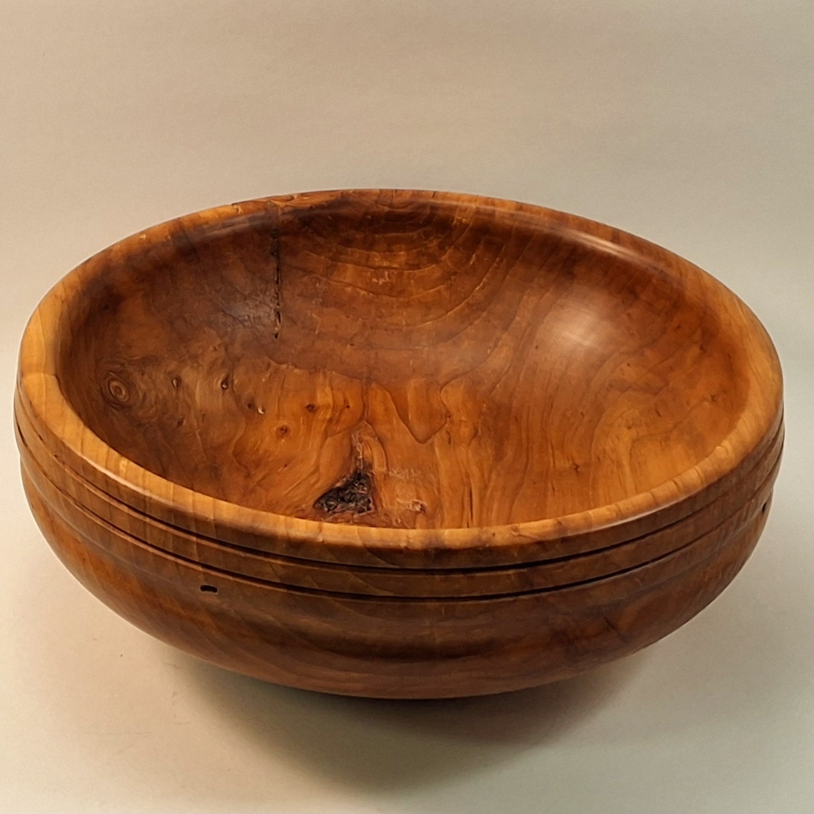 Hand Turned Spalted Apple Wood Bowl, Food Safe, Wood Serving Dish ...