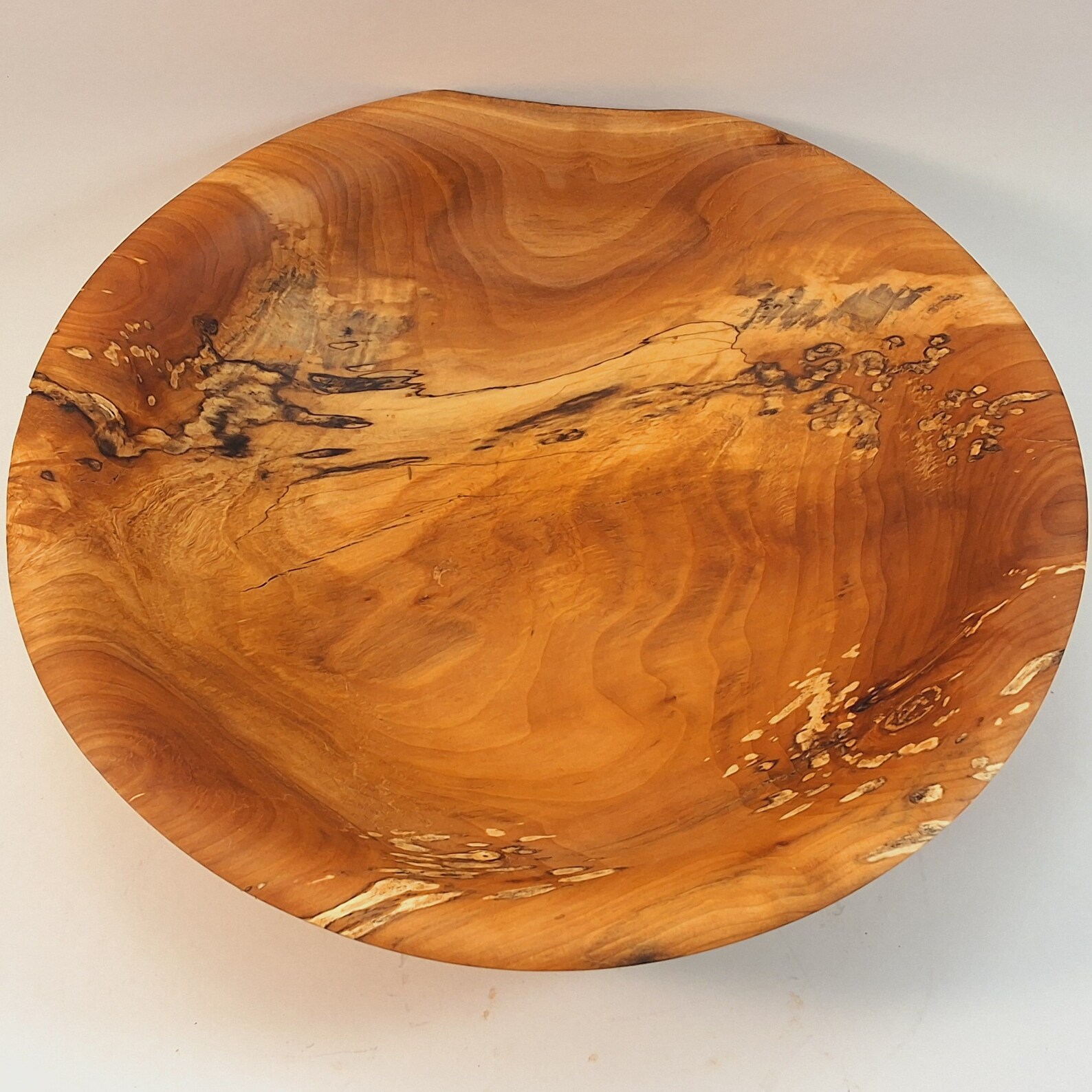 Hand Turned Spalted Apple Wood Bowl: Rustic Kitchen Decor - Etsy