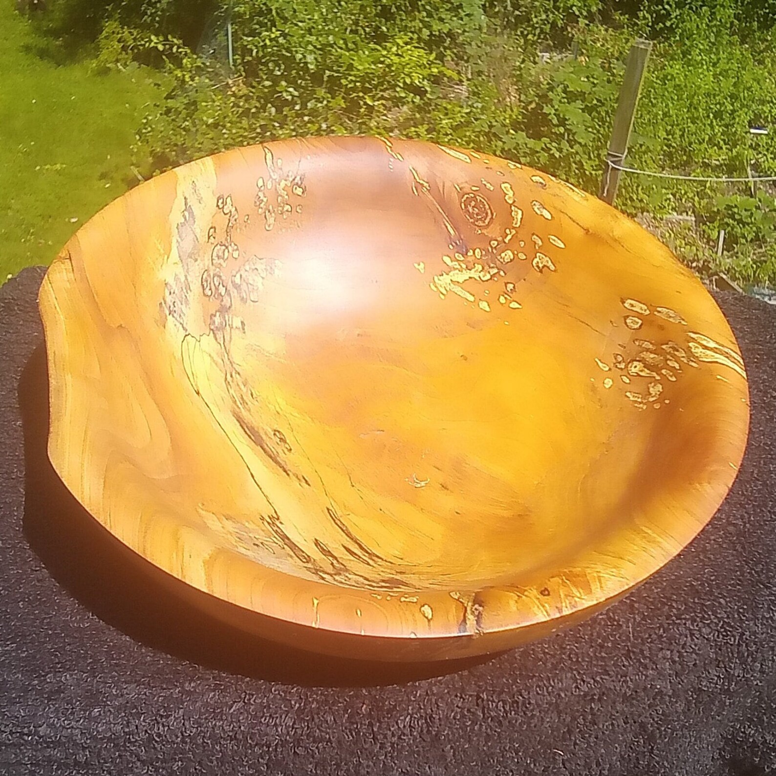 Hand Turned Spalted Apple Wood Bowl - Etsy