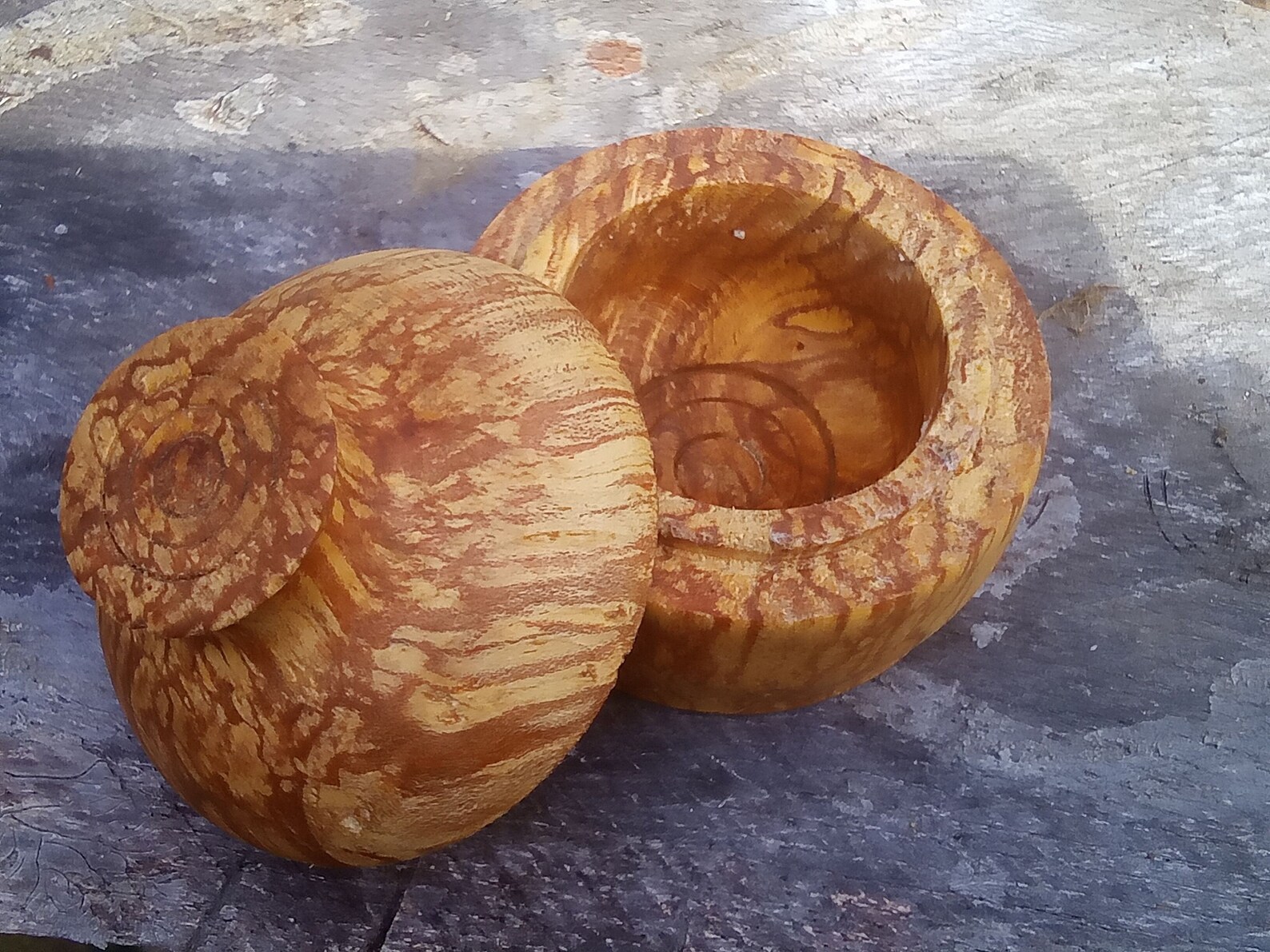 Spalted Maple Covered Box, Wood Turned, Trinket Box, Jewlery Box ...