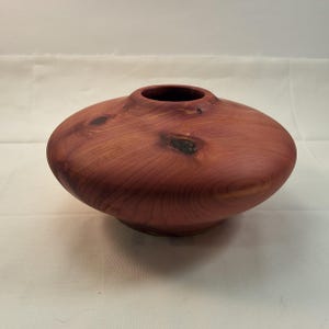 Red Cedar Hollow Form Vase: Rustic Wood Turned Vessel - Etsy