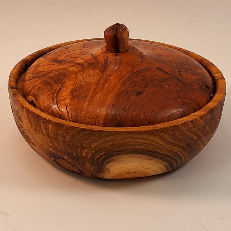 Honey Locust Covered Box With Cherry Burl Lid, Keepsake Box, Wood ...