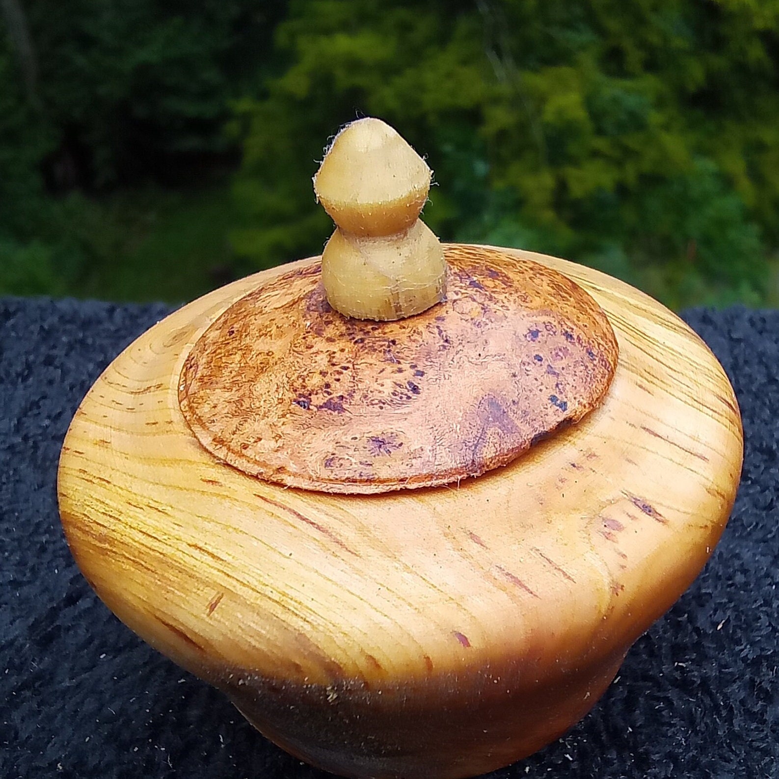 Cherry Covered Box With Cherry Burl Lid - Etsy