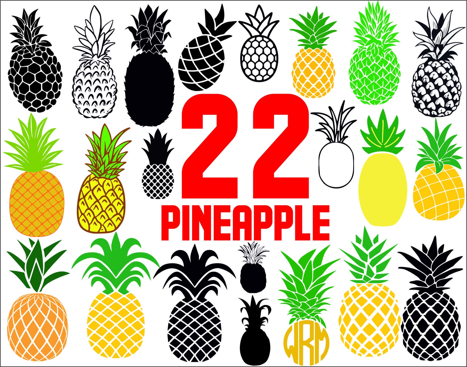 Pineapple svgpineapple clipartpineapple cut filepineapple | Etsy