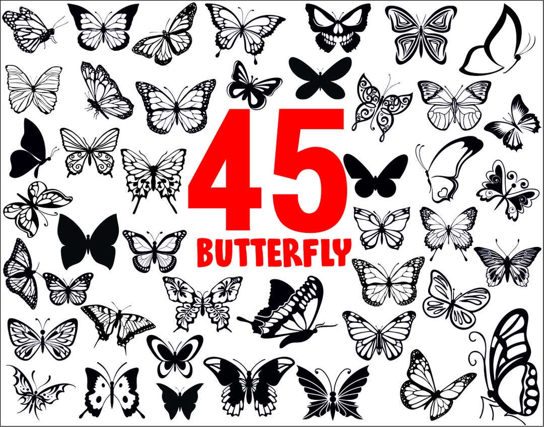 Butterfly Svgbutterfly Clipartbutterfly - Etsy