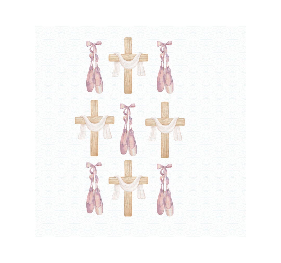 Ballet Shoes With Crosses PNG 300 DPI - Etsy