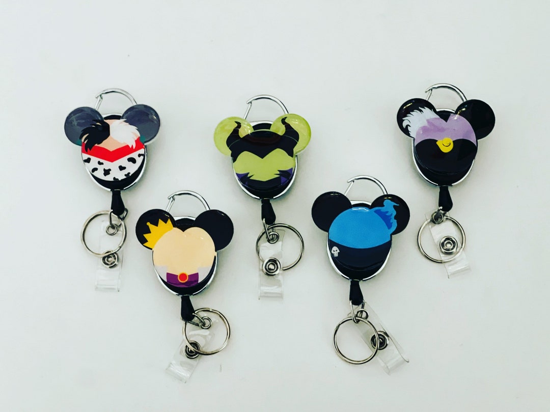Badge Reel Mouse Head Villains - Etsy