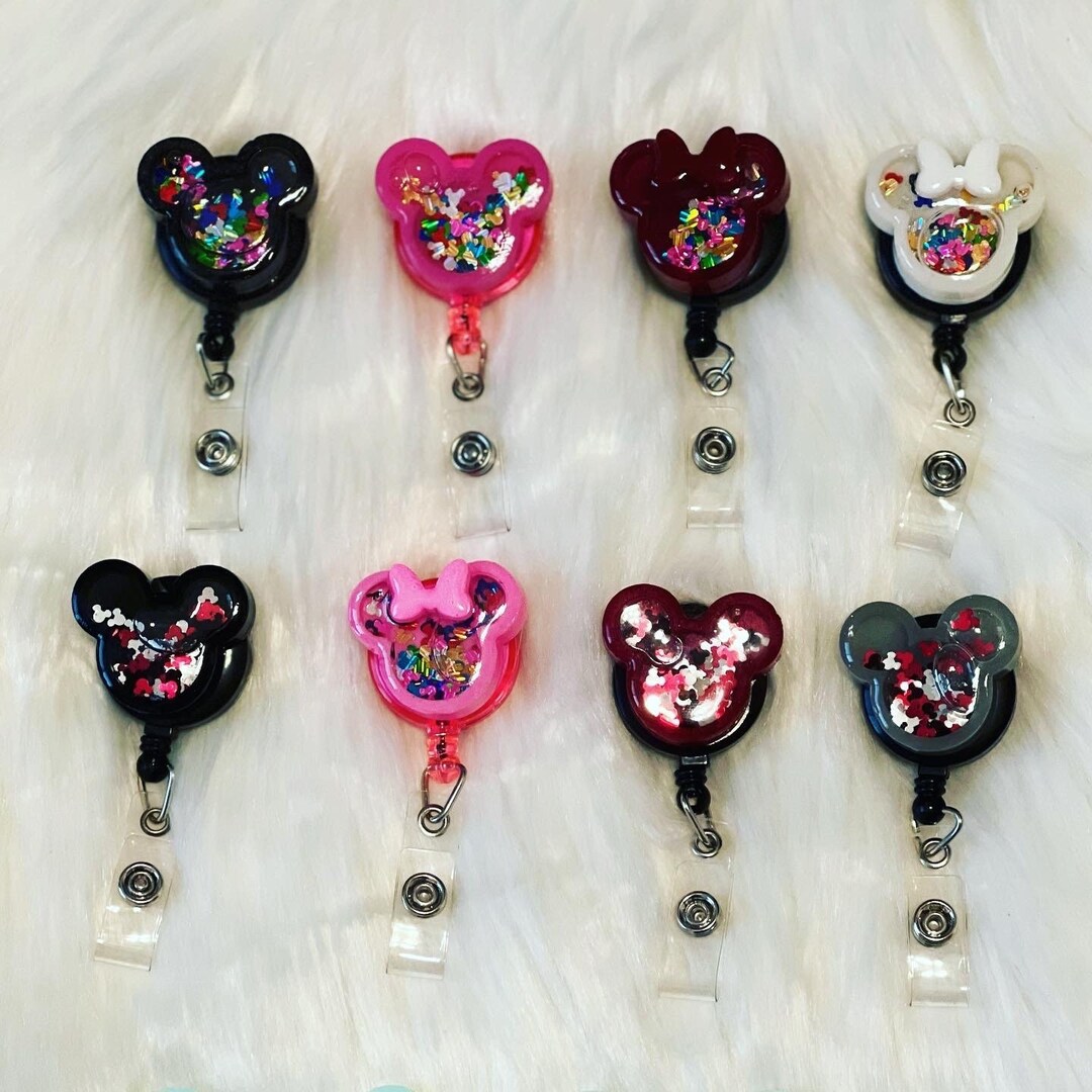 Badge Reel Mouse Head 3D Shaker - Etsy
