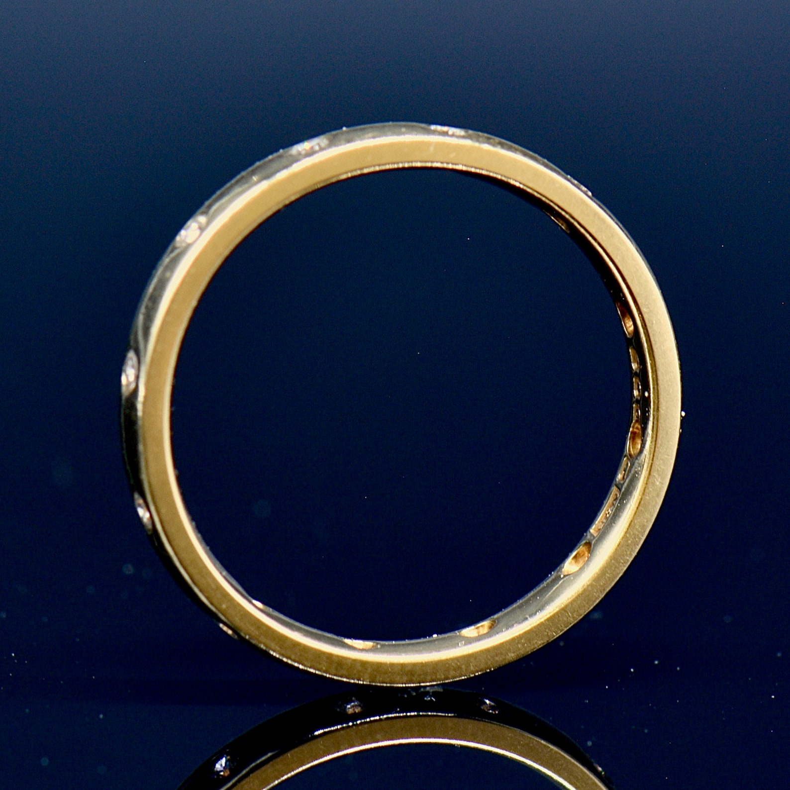 Vintage 18ct Yellow Gold Flush/gypsy Set Eternity Diamond Ring - Etsy