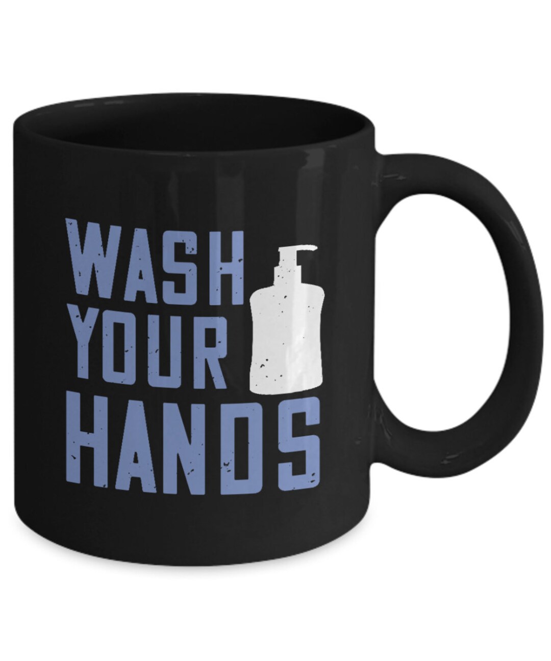 Coffee Mug Wash Your Hands Gift for Friends or Colleagues Black 11oz - Etsy